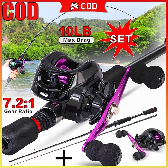 Jual Sougayilang set pancing casting 1.8m/2.1m joran pancing laut joran ...