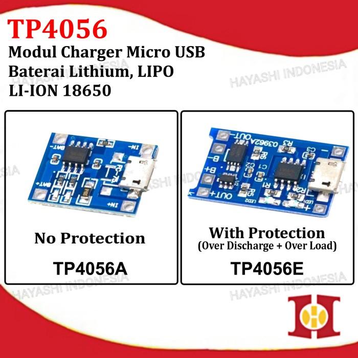 Jual Modul TP4056A Micro USB Charger 18650 Baterai Lithium 5V 1A ...