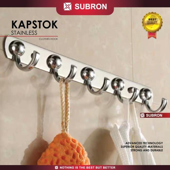 Jual SUBRON Kapstok Hanger Stainless Steel 5 Kait 5 Pilihan Model - E ...