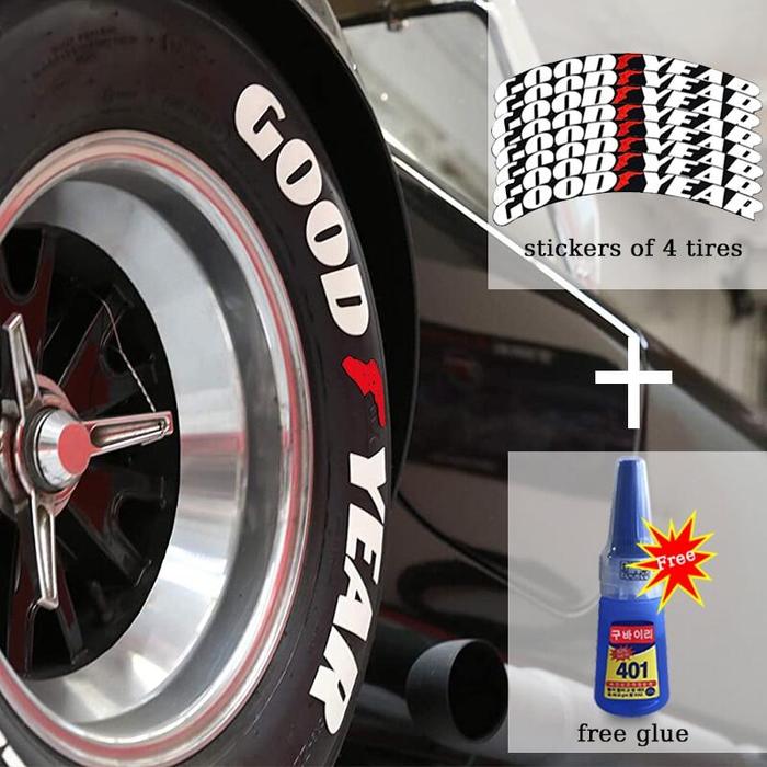 Jual Stiker Huruf Ban 3D, Stiker Huruf Permanen 4/8 Set Ban Mobil Dan ...