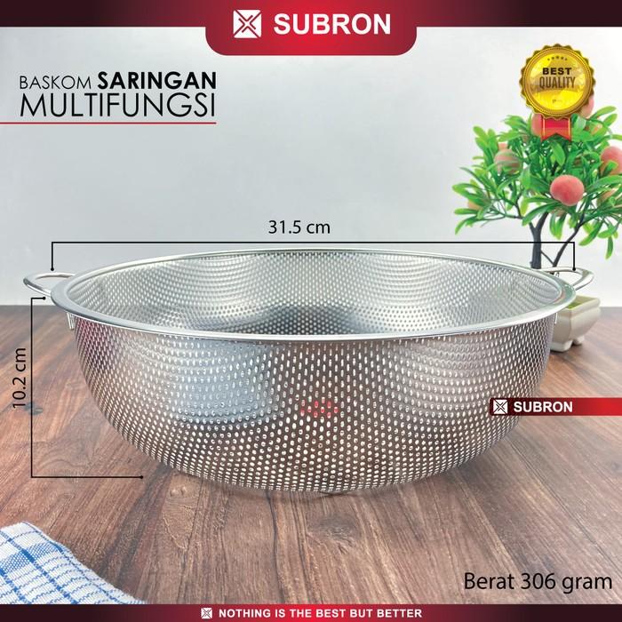 Jual SUBRON Saringan Multifungsi 28.5cm 31.5cm Baskom Lubang Cuci Buah ...