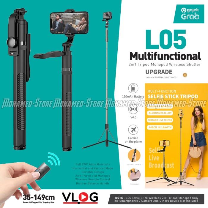 Jual Selfie L05 Aluminium Tripod HP Tongsis Multifungsi Bluetooth Remote - Jakarta Barat ...