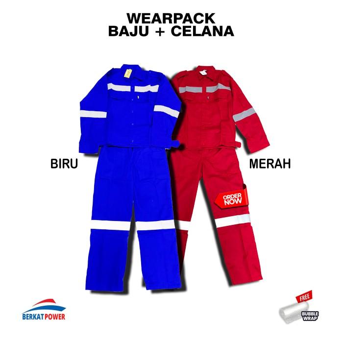 Jual Wearpack Asgard Baju Celana Setelan Biru Merah - Biru, M - Kota ...