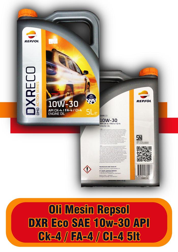 Jual Oli Repsol 5 lt DXR ECO SAE 10w-30 10W30 API CK-4 FA-4 CI-4 -67510 ...