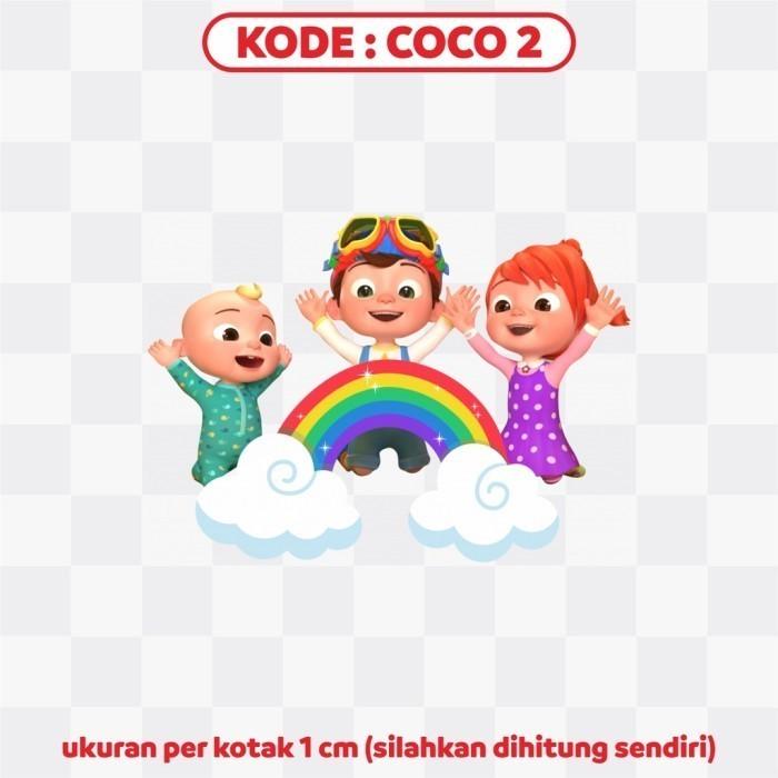 Jual Stiker Baju Sablon Setrika Sticker Iron COCOMELON Patch Bluestiker ...