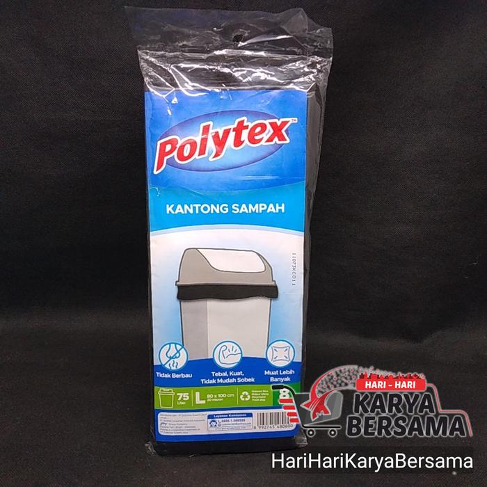 Jual POLYTEX KANTONG SAMPAH PLASTIK UKURAN L 80 X 100CM ISI 8'S - Kota Medan ...