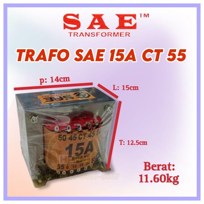 Jual TRAFO TRANSFORMER SAE 15A CT 55V MURNI travo sae 15 amper ct 55 ...