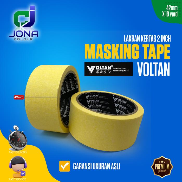 Jual KERTAS LEM BESAR 2 inch x 19Yard Masking Tape / Lakban Kertas ...