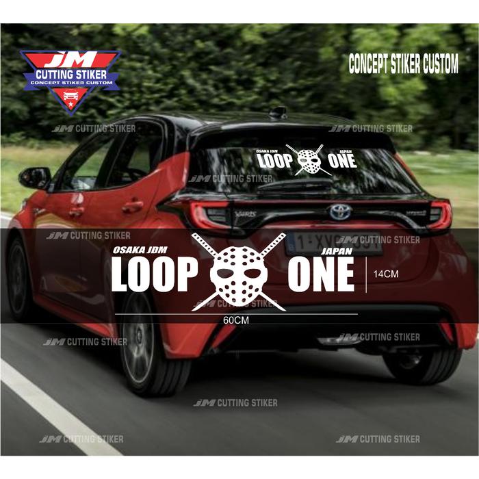 Jual cutting stiker kaca loop one stiker osaka jdm stiker kanji japan ...