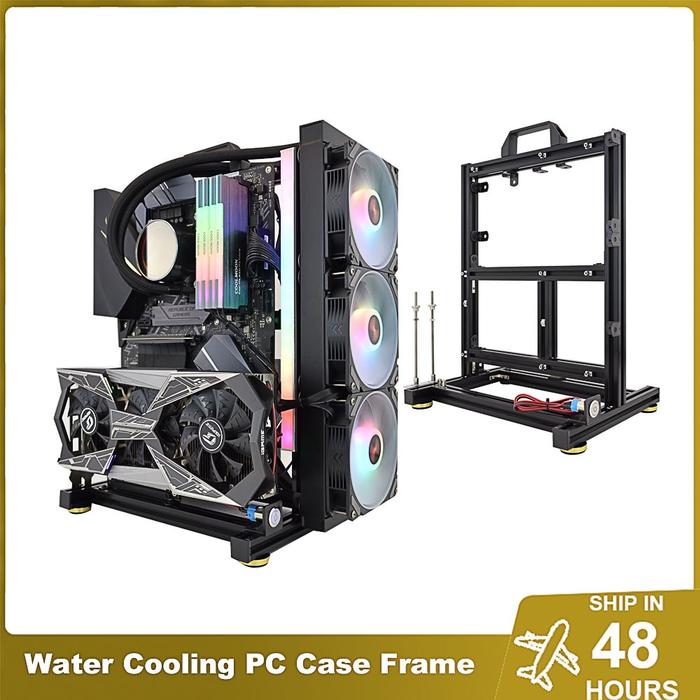 Jual Open Computer Case Frame Diy Creative Rack Mini Itx Matx Gamer ...