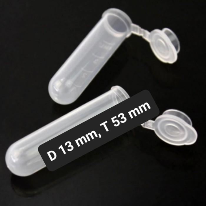 Jual BOTOL TABUNG PLASTIK PENYIMPANAN BENIH 5 ML 13 x 53 mm HIDROPONIK ...