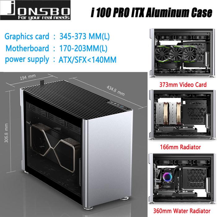Jual Jonsbo I100 Pro Mini Itx Small Pc Case Aluminum Computer Chassis ...