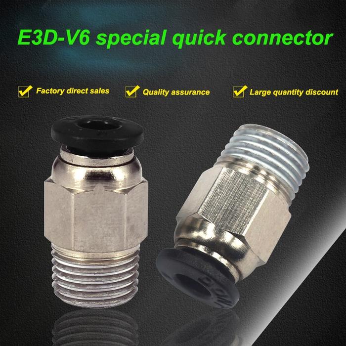 Jual E3D-V6 Quick Coupling Straight V6 Quick Coupling M4 Feeding Tube ...