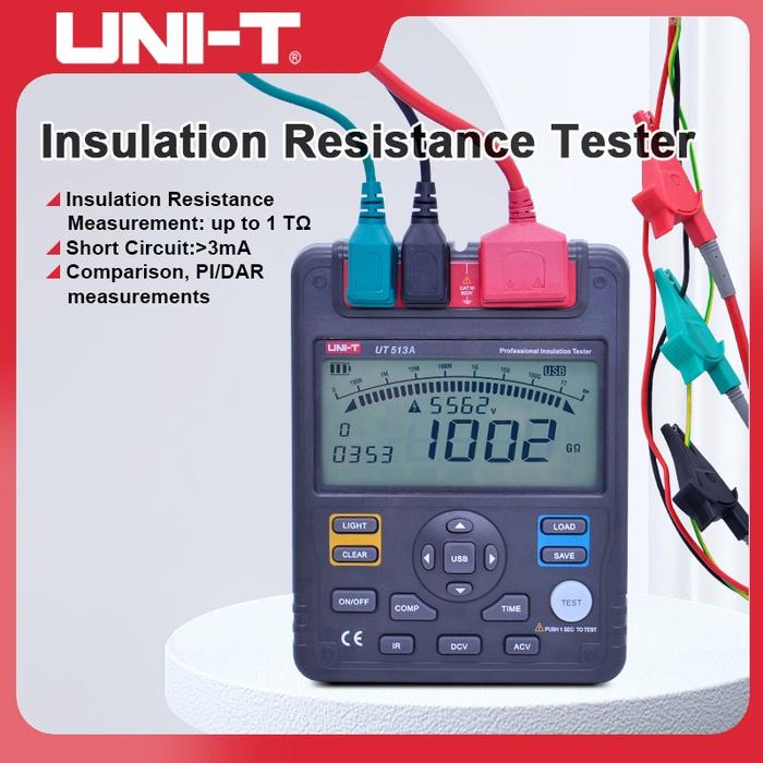 Jual UNI-T Insulation Resistance Tester 500V-5000V AC DC Voltage Ohm ...