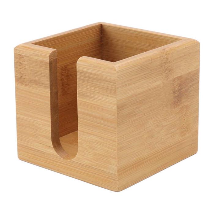 Jual Bamboo Wood Tissue Box Textured Rectangular Paper Storage - Kota ...