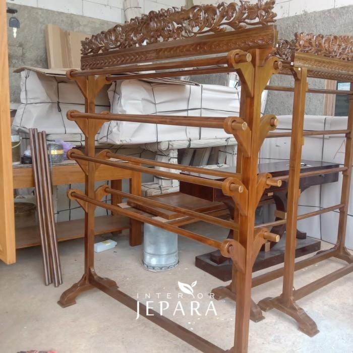 Jual Gawangan Gantungan Kain Batik - KayuKeras 4 Susun 8 Space Termurah ...