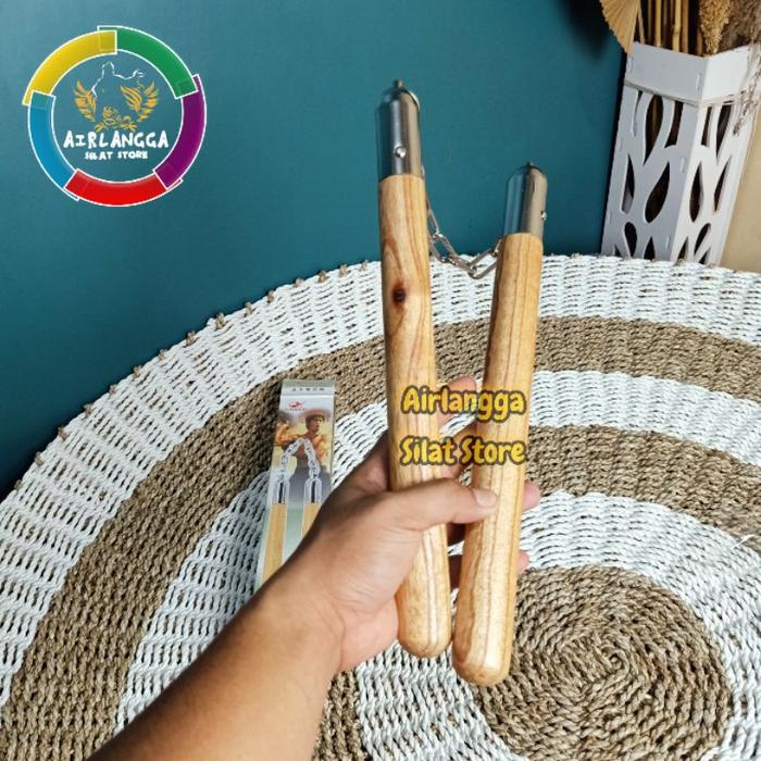 Jual double stik nunchaku ruyung model kayu putih dobel stik kayu ...