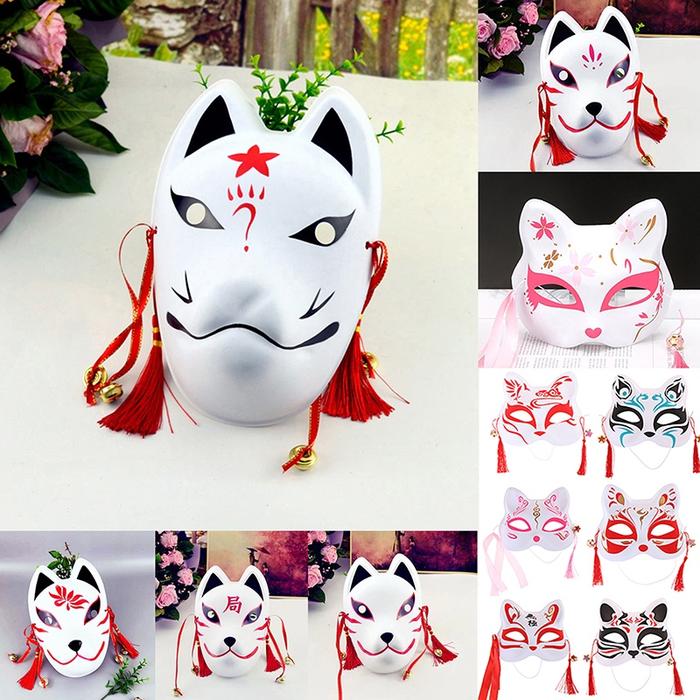 Jual cxGUYU Topeng Rubah Buatan Tangan Gaya Jepang Untuk Cosplay - Kota ...