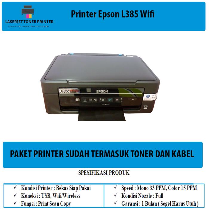 Jual Printer Epson L385 Print Scan Copy Wifi Full Nozzle - Jakarta ...