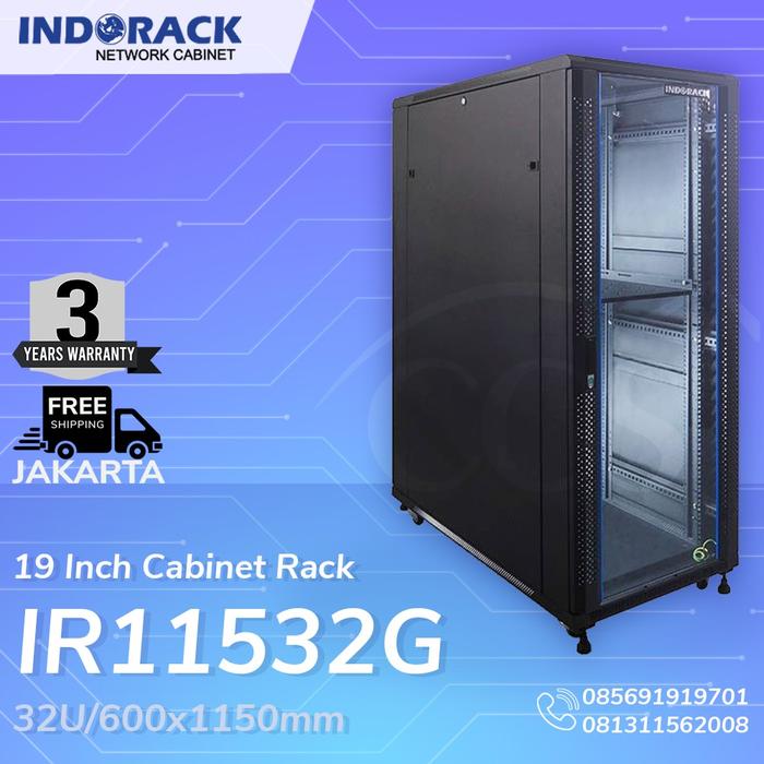 Jual IR11532G - 32U Close Rack Depth 1150mm Glass Door 19 INDORACK - Jakarta Timur - ZeR_Up ...