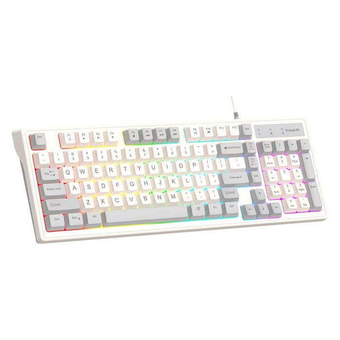 Jual Wired Keyboard 98 Keys with Number Pad RGB Backlit Gaming Keyboard ...