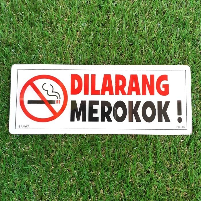 Jual (G) SIGN BOARD ACRYLIC DILARANG MEROKOK AKRILIK PERINGATAN SIGN ...