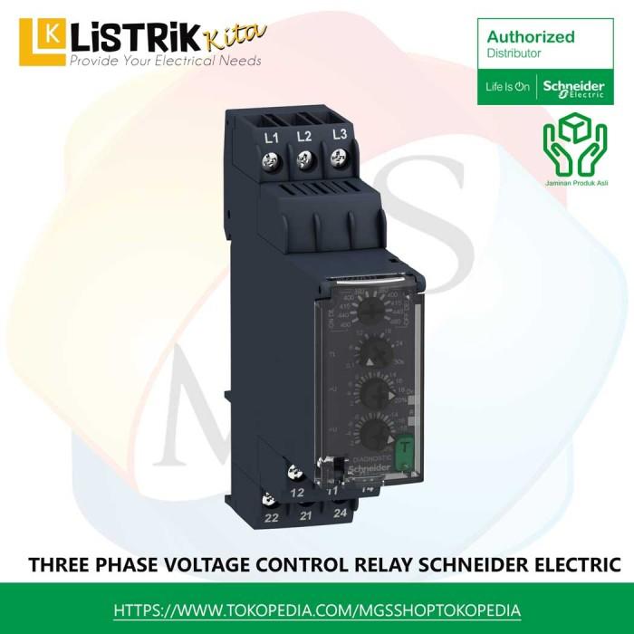Jual SCHNEIDER THREE-PHASE VOLTAGE CONTROL RELAY 380 480VAC 2C/O ...