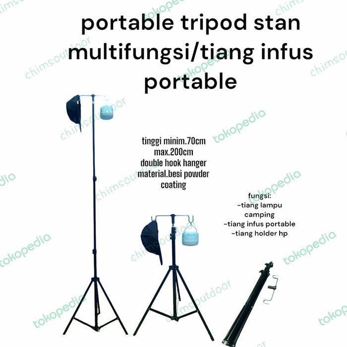 Jual Tiang Tripod Portable Untuk Tiang Lampu Camping / Tiang Infus ...