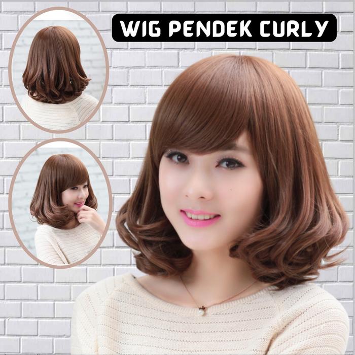 Jual Wig Rambut Dewasa Full Lace Pendek Bergelombang / Short Hair ...