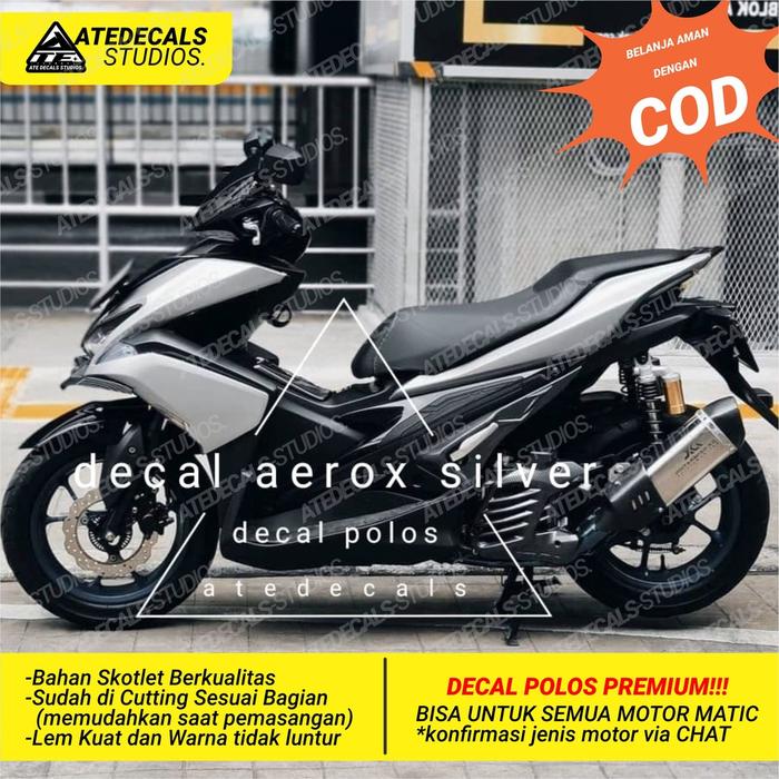 Jual decal polos aerox silver aerox fullbody silver - Kab. Wonosobo ...