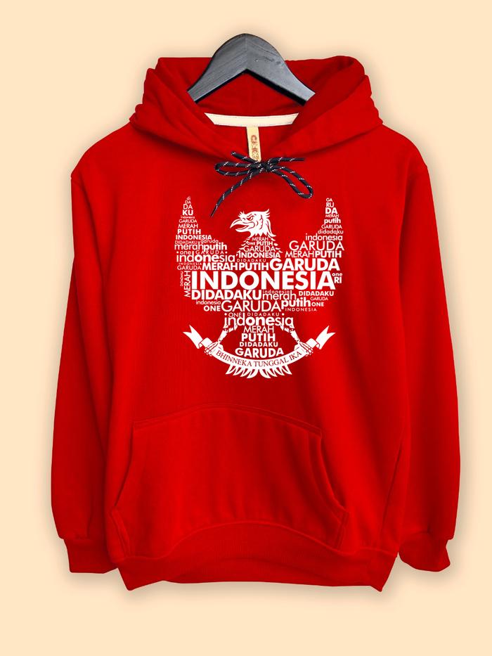 Jual Jaket Hoodie Premium CAMOE Garuda Merah putih di dadaku INDONESIA ...