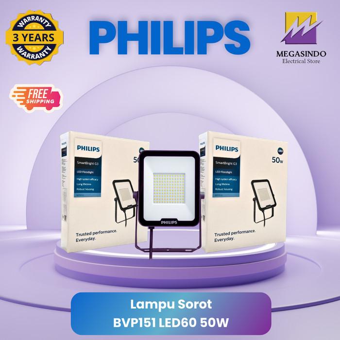 Jual PHILIPS BVP151 50W LED Flood Light G2 IP65 Lampu Sorot Outdoor - Putih 6500K - Kota ...