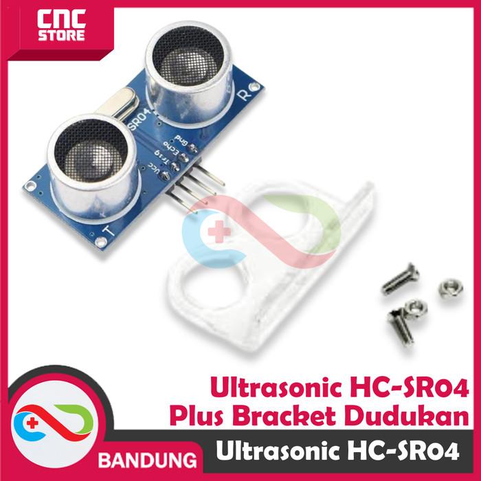 Jual hc-sr04 sr04 ultrasonic sensor jarak with mounting bracket ready ...
