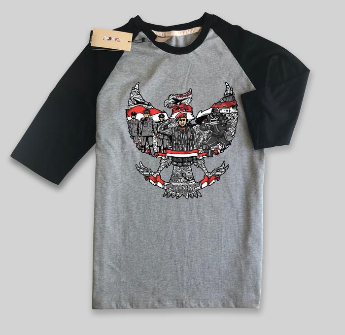Jual Kaos Raglan Premium CAMOE Garuda Pancasila Hormat bendera ...