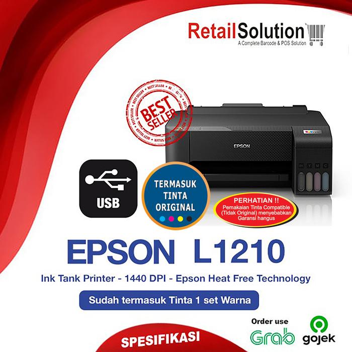 Jual Printer Infus Tanki Warna A4 - Epson L1210 Pengganti Epson L1110 ...