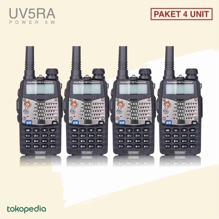 Jual Paket HT Murah 4 Unit UV5RA Walkie Talkie Alat Komunikasi Jauh UV ...