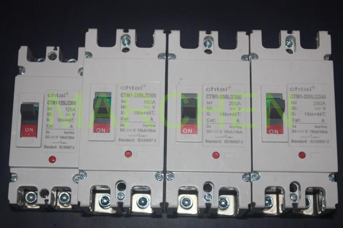 Jual MCCB MCB NFB DC PV 125A 160A 200A 250A 2P 2 pole 440VDC CHTAI - 1 ...