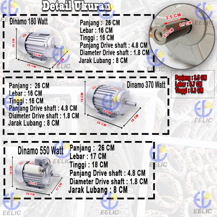 Jual EELIC MIL Dinamo Electro Motor Mesin Penggerak Induksi Pengubah ...