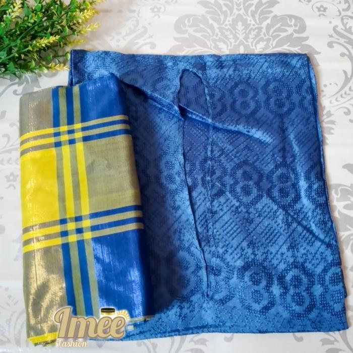 Jual Set baju bodo dan sarung / Set baju adat bugis makassar - Biru ...