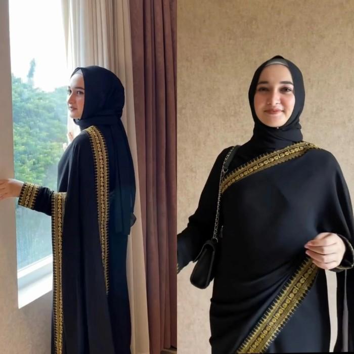 Jual baju arab hitam dress maxi muslim wanita dewasa model sari india ...