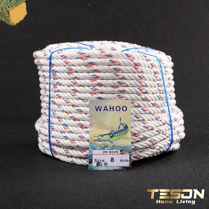 Jual TALI TAMBANG PPD 8 MM 50 METER PP PROPYLINE NILON TAMPAR ROPE ...