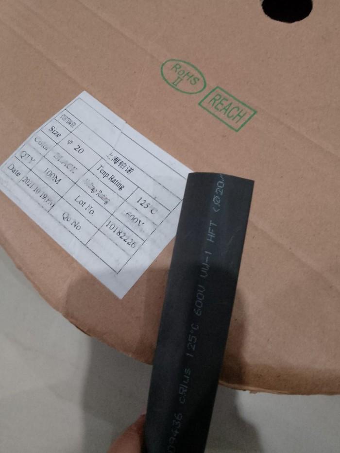 Jual Selang Bakar 20 mm heatsrink tube Isolasi Bakar Selongsong 20mm ...