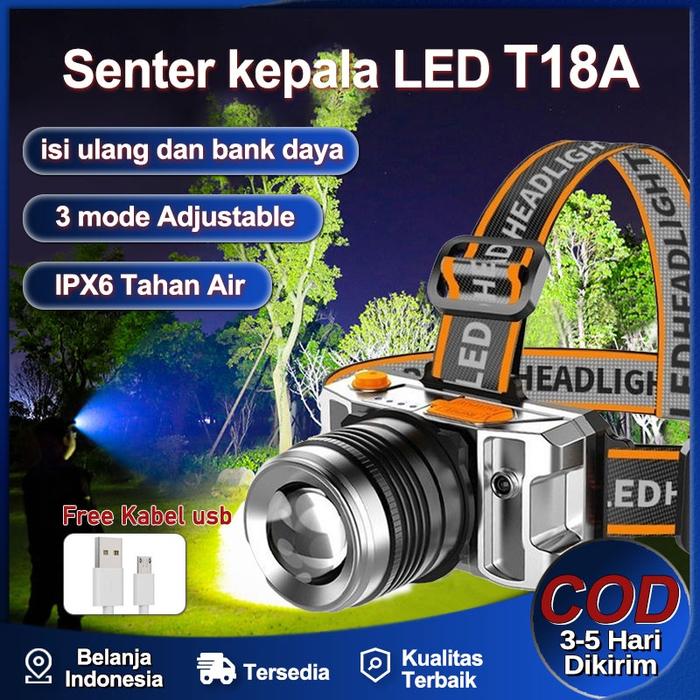 Jual Lampu Sorot Induksi Senter Kepala T9 Led Zoom Isi Ulang Lampu Kepala - Kota Surabaya ...