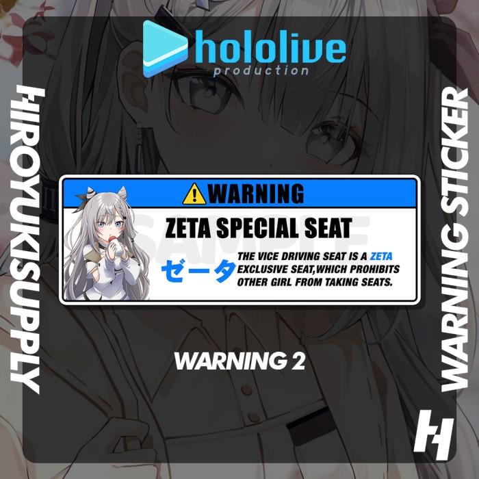 Jual 👍 Sticker Vestia Zeta Vtuber Hololive ID Warning JDM - Kota ...