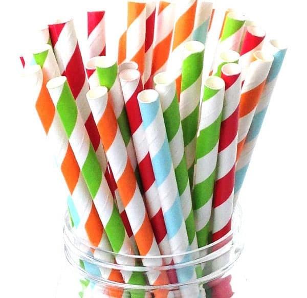 Jual Lrs Sedotan Kertas Paper Straw Party Straw Sedotan Acara Motif ...