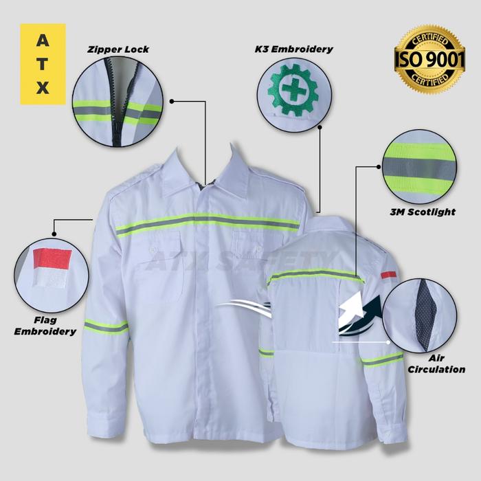 Jual Wearpack Safety Baju Kerja Lapangan Jaket Werpak Sleting Kombinasi ...