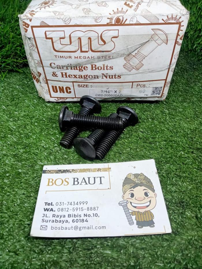 Jual Baut Mur CB, Payung, Baut Bemper, Bak truk 7/16X2 Hitam - Kota ...