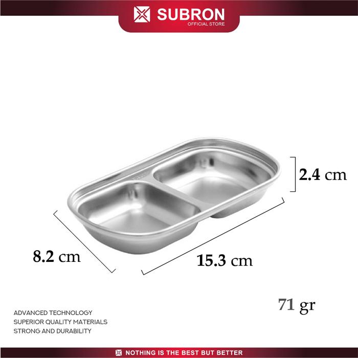 Promo SUBRON SUS 304 Tempat Wadah Saus Sambal Korea 2 sekat 3 sekat ...