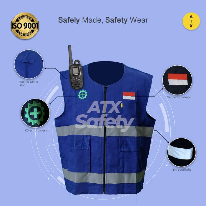 Jual Rompi Safety Rompi Proyek Rompi Kerja Lapangan Bahan Drill Merk ...