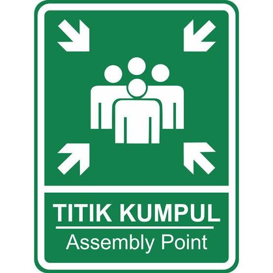Jual 👍 Rambu Titik Kumpul. Assembly Point. 35x50cm - Kota Bekasi ...